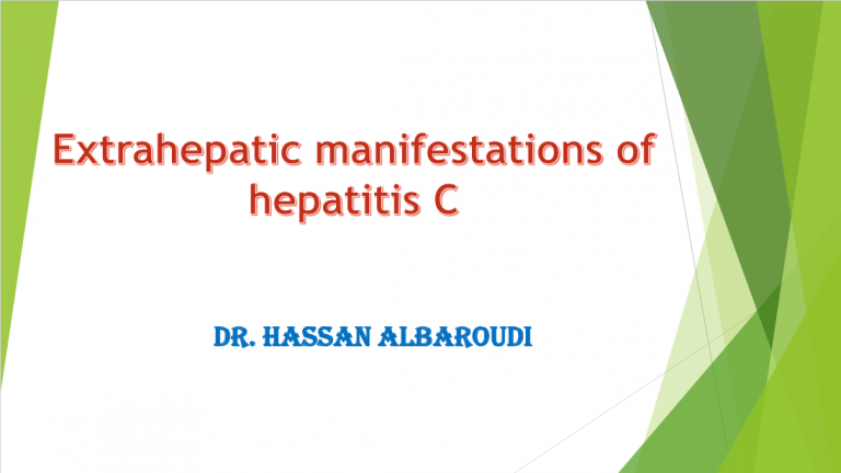 Treatment of Chronic Hepatitis C – الجمعية السورية لأمراض الهضم – SSGE ...